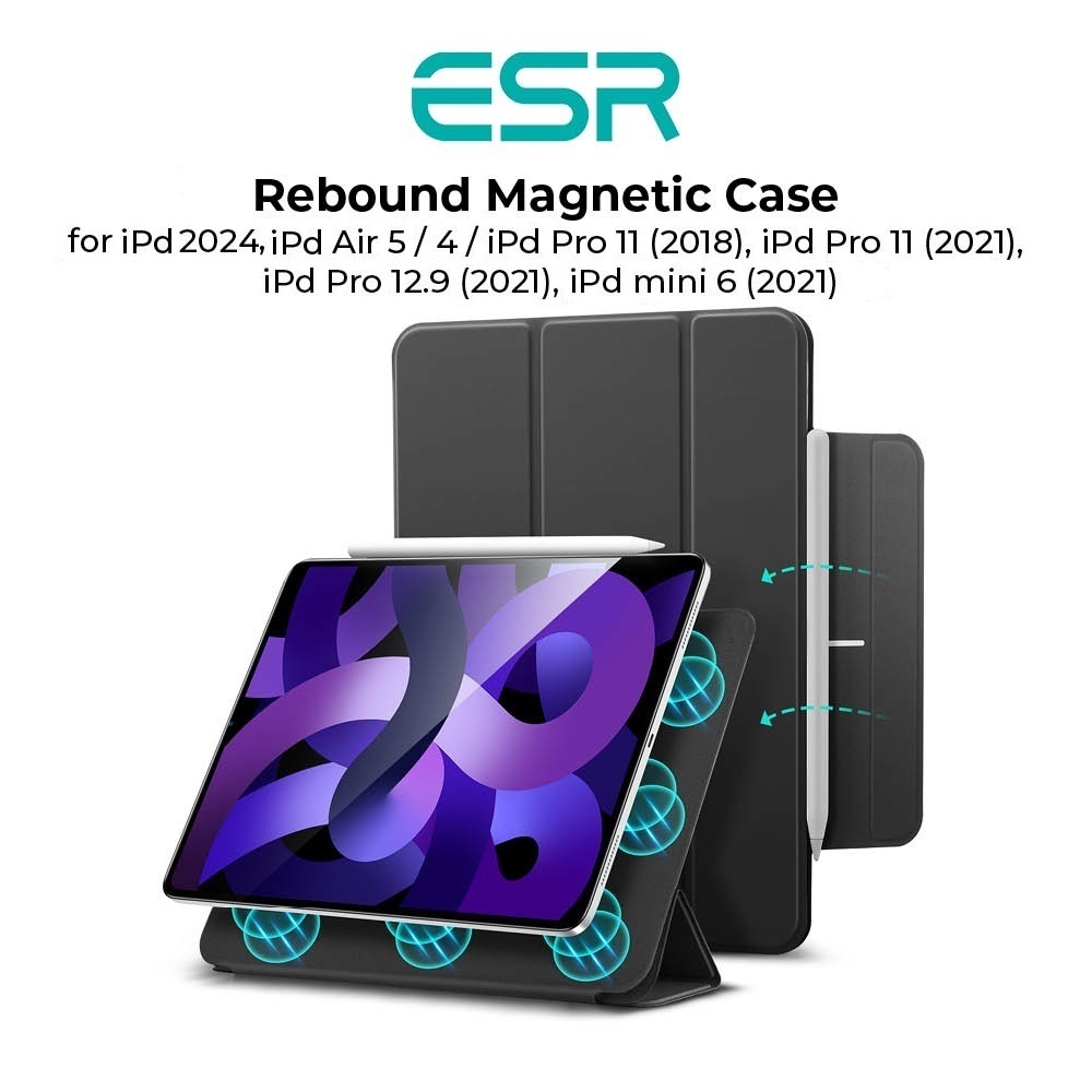 ESR Rebound Magnetic Case for iPad Air 11 (2024/2025)/5/4/ Air 13 (24/ ...