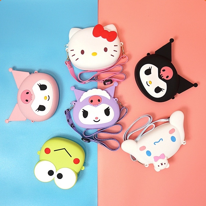 [SG Stock] Cute and Funny Sanrio Silicone Coin Purse Mini Shoulder Bag ...