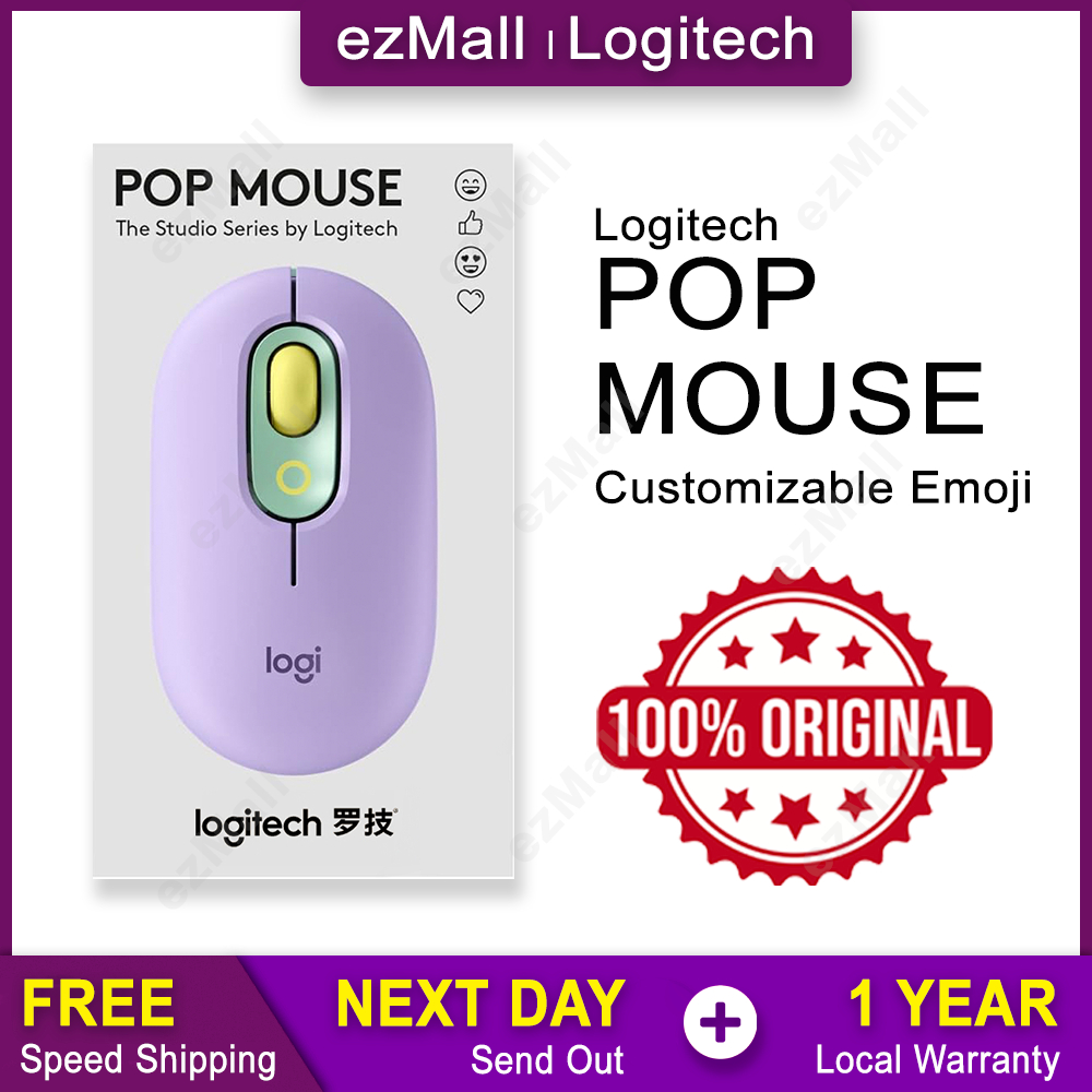 Logitech POP Mouse, Wireless Mouse with Customisable Emojis | Shopee ...