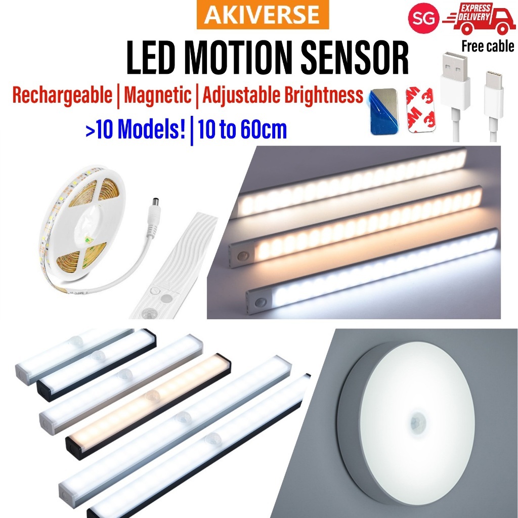SG Wireless Motion Sensor Light Stick Portable Rechargeable Led Strip ...