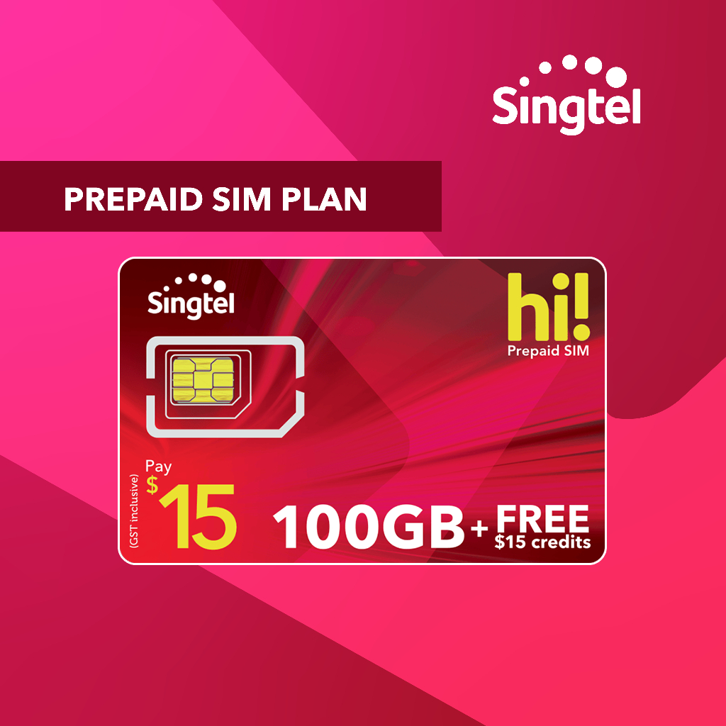 Singtel SGD15 hi Prepaid SIM Card (100GB Data for 28Days) (SIM Card to ...