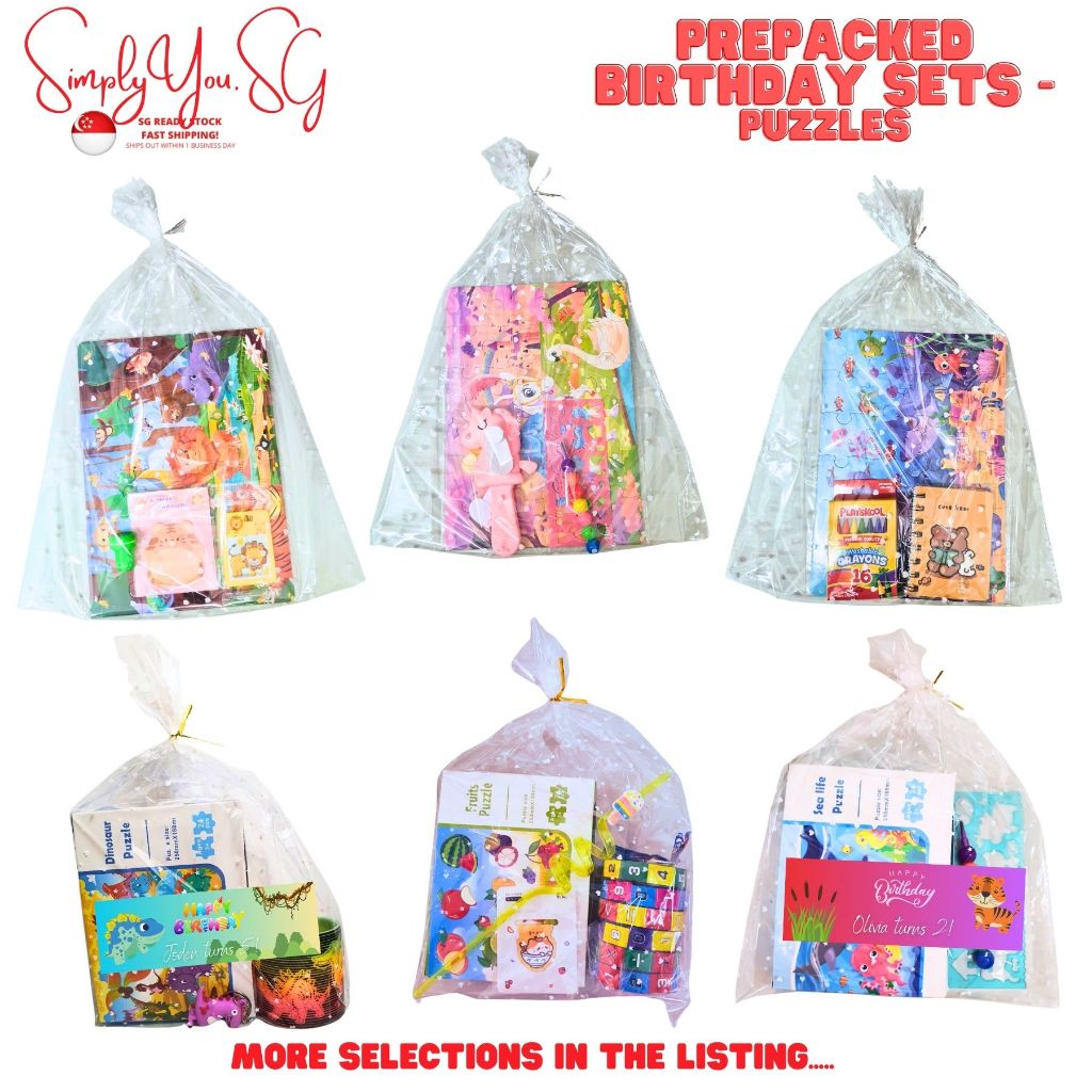 [SG SELLER] Prepacked Puzzle Children Birthday Goodie Bag Party Sets ...