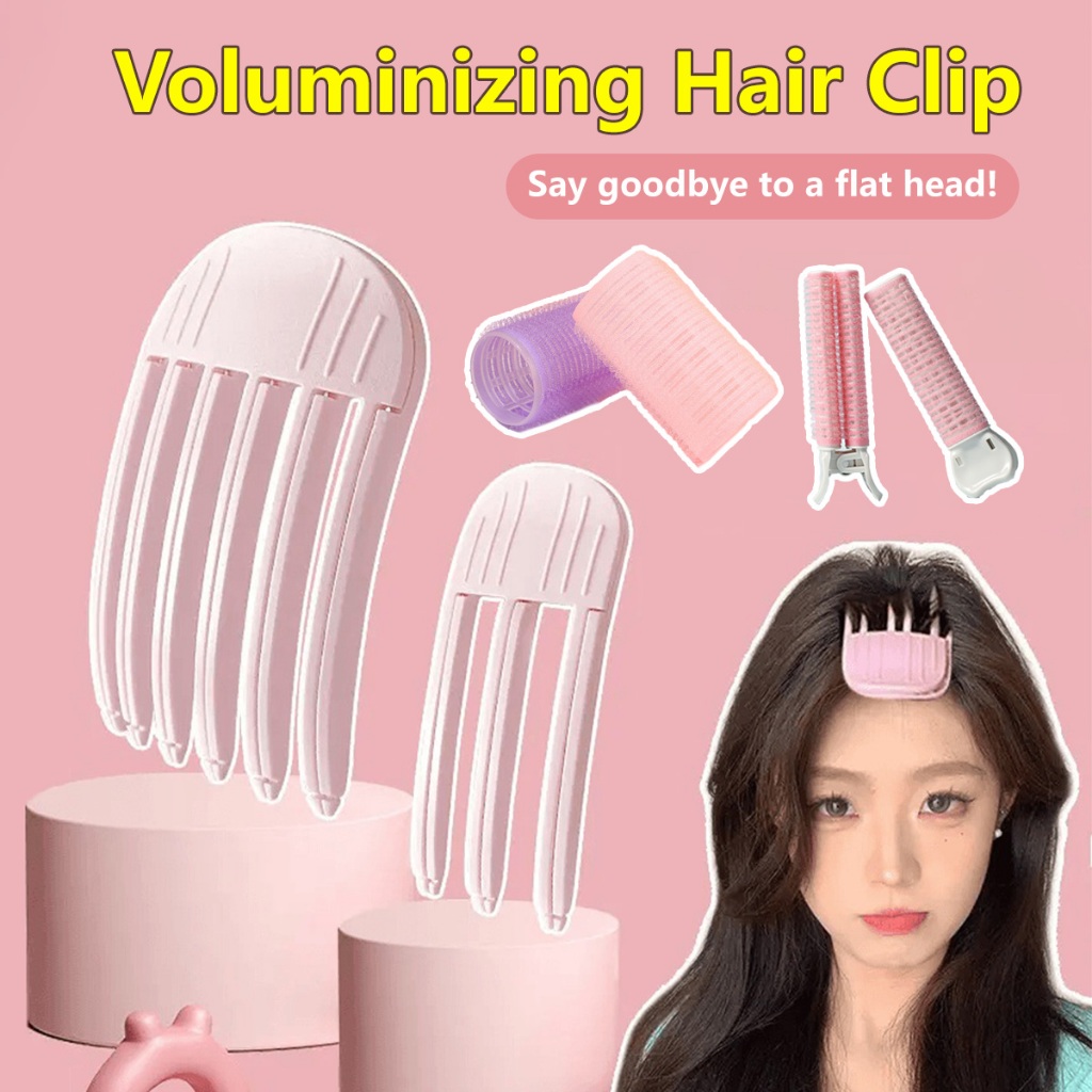 Korean Bangs Hairstyle Volumizing Clip Lazy Curl Hair Root Fluffy DIY ...