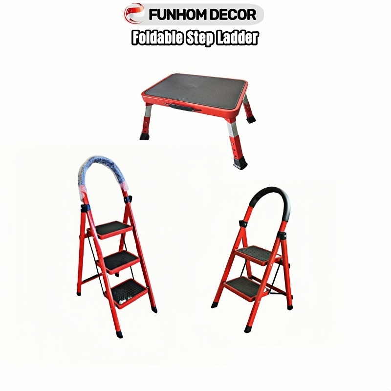 [SG Stock]Folding Step Ladder Non-Slip One Step/Two Step/Three Step ...