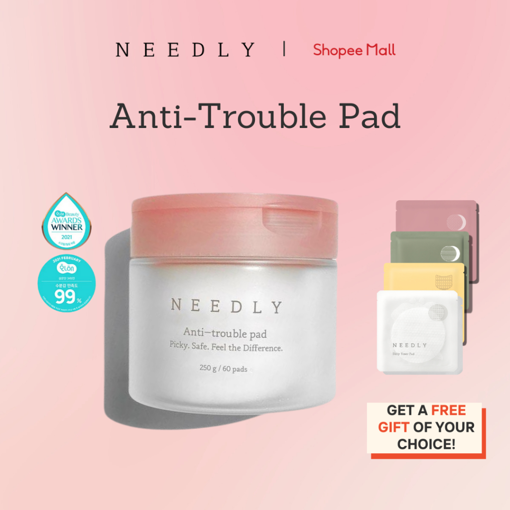 [NEEDLY] Anti-Trouble Pad 60 pads| Exfoliating & Sebum improvement with ...