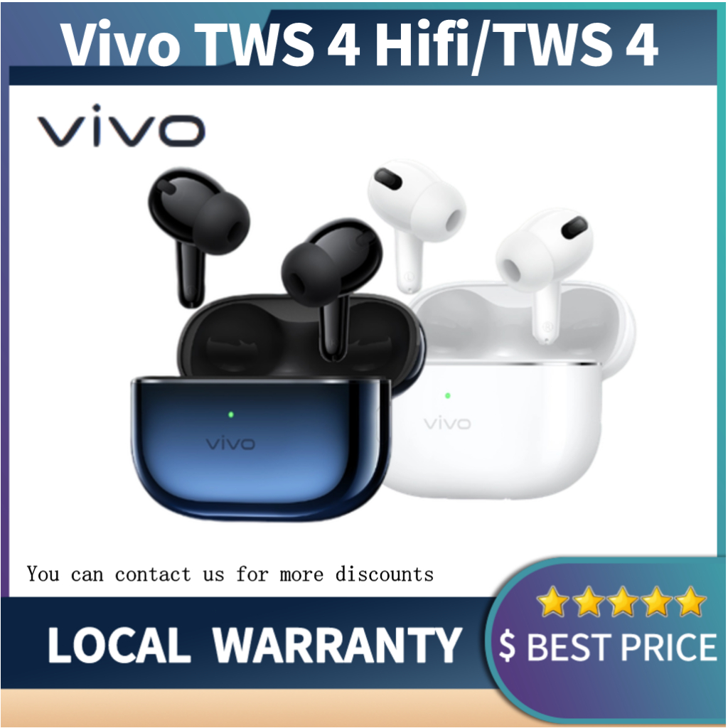 Vivo TWS 4 Hifi /Vivo TWS 4 True wireless noise-cancelling earphones Hifi-grade sound quality ...