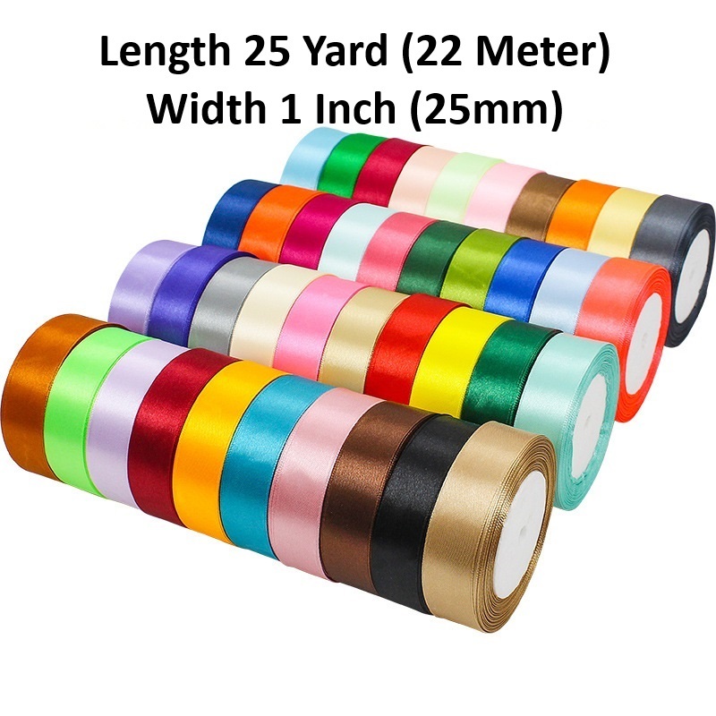 Satin Ribbon 1 inch / Reben Satin / Satin Ribbon 2.5cm | Shopee Singapore