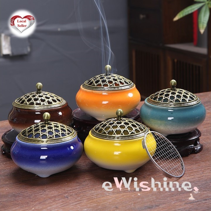 7 types of Gradient Colour Selection Design Ceramic Incense Burner ...