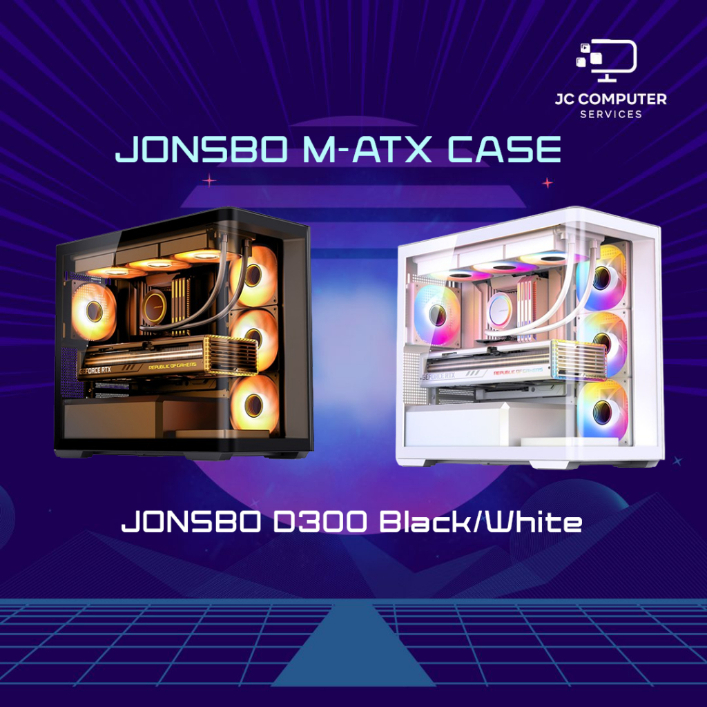 Jonsbo D300 Desktop PC Computer Case Chassis Black White | Shopee Singapore