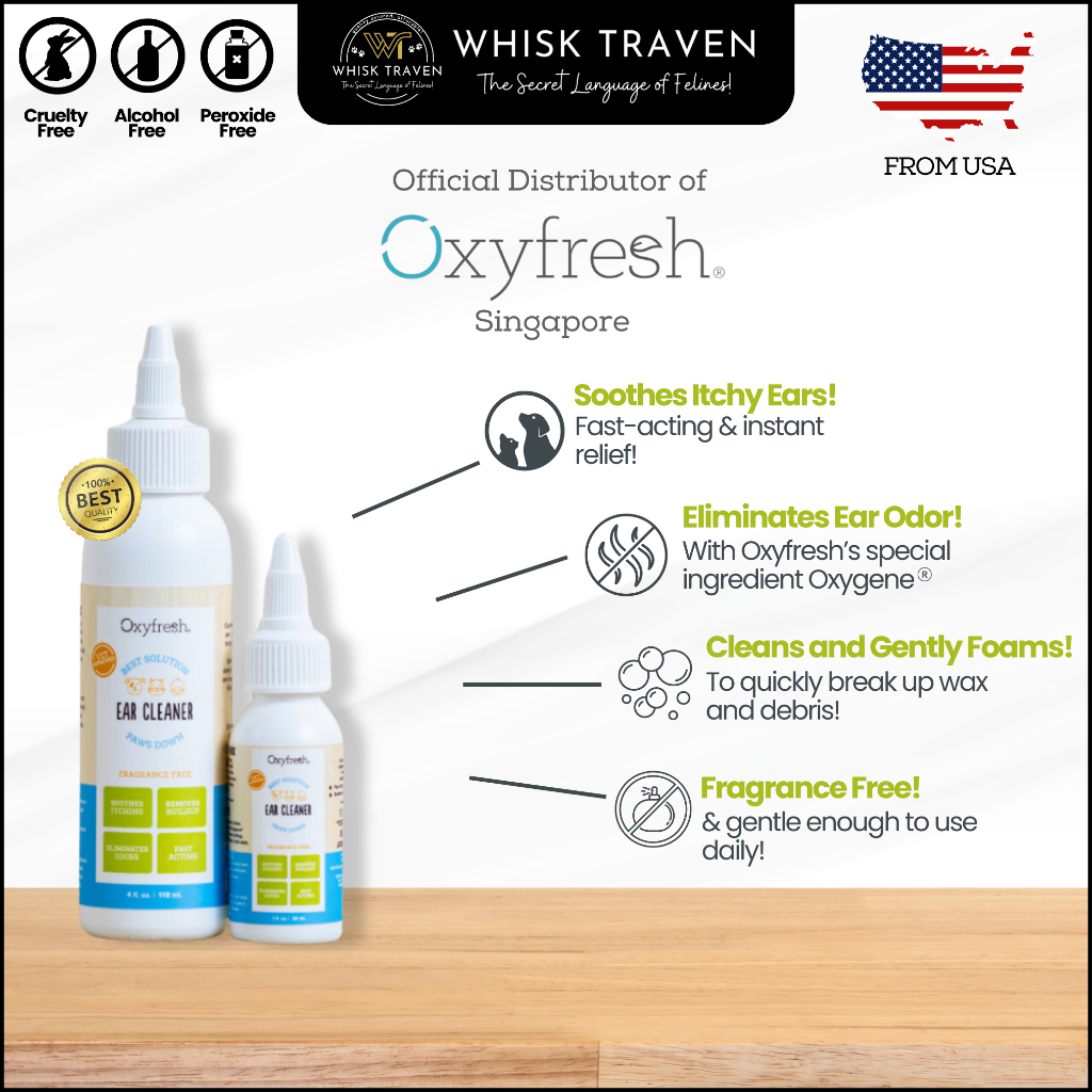 Oxyfresh Cat Ear Cleaning Medicine | Cat & Dog Ear Cleaner For ...