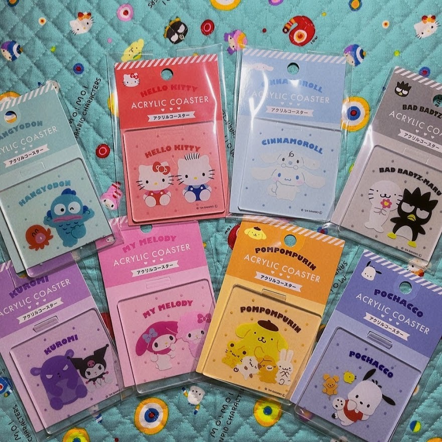 Sanrio Acrylic Coaster★HELLO KITTY★CINNAMOROLL★HANGYODON★BAD BADTZ-MARU ...
