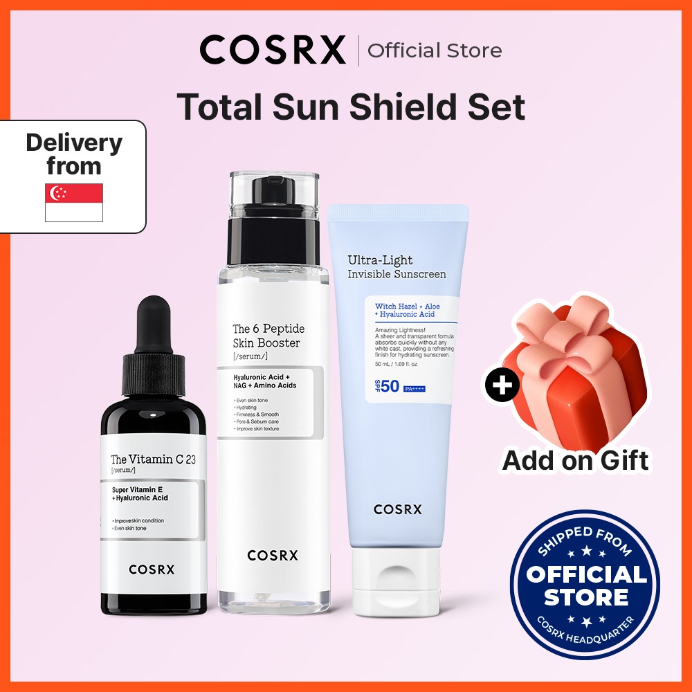 [COSRX] Total Sun Shield Set_The 6 Peptide serum + The Vitain C 23 ...
