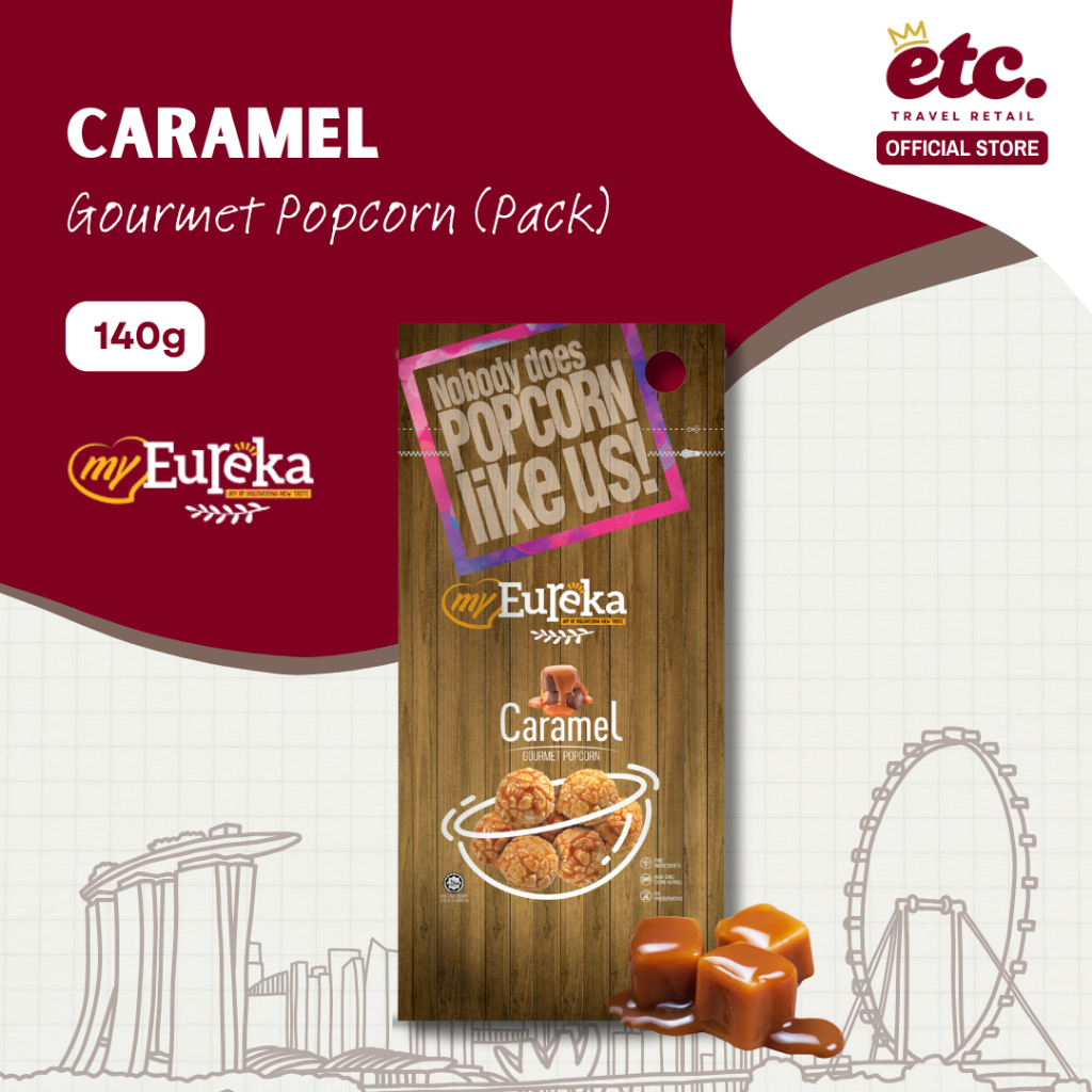 Eureka Popcorn Caramel 140g Pack | Shopee Singapore