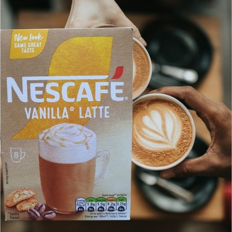 (Bundle Of 16,8) Nescafe Vanilla Latte Coffee Sachets 18g Nescafe Cafe ...