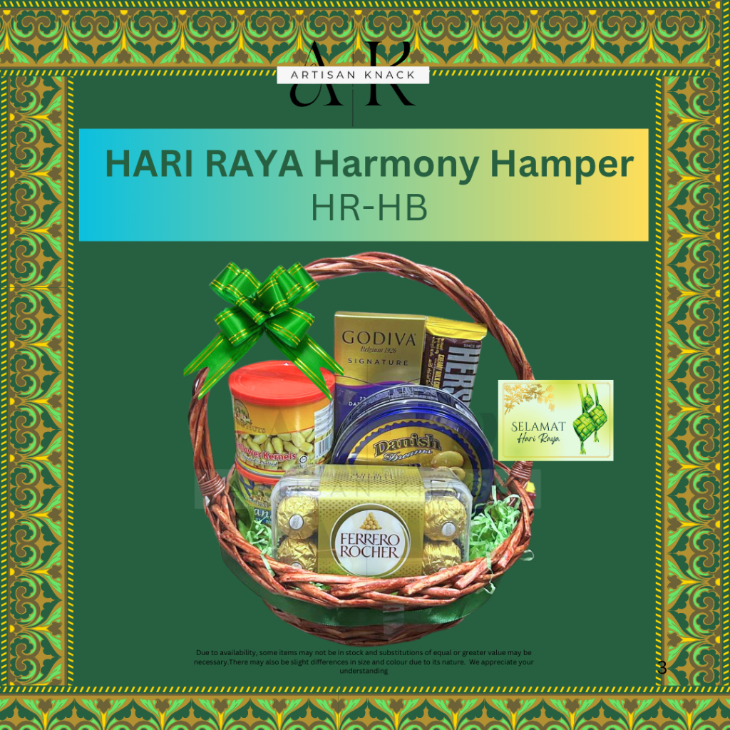[HARI RAYA Hamper] HARI RAYA Harmony Hamper HR-HB (HALAL) - Comes with ...