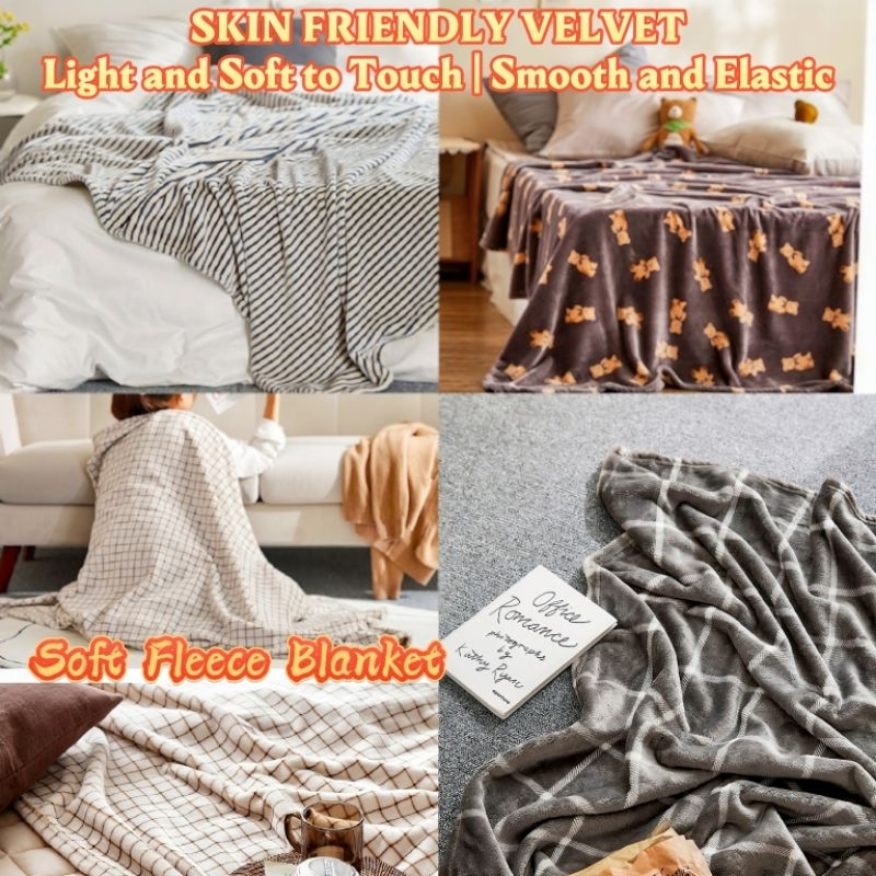 Thicker Fleece Throw Blanket Flannel Fleece Blanket for Bed or Sofa ...