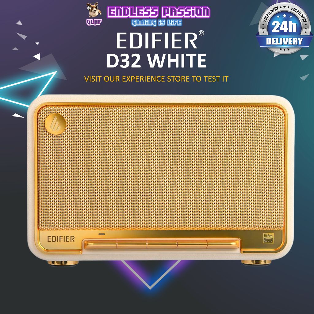 Edifier D32 Tabletop Wireless Speaker - White | Shopee Singapore