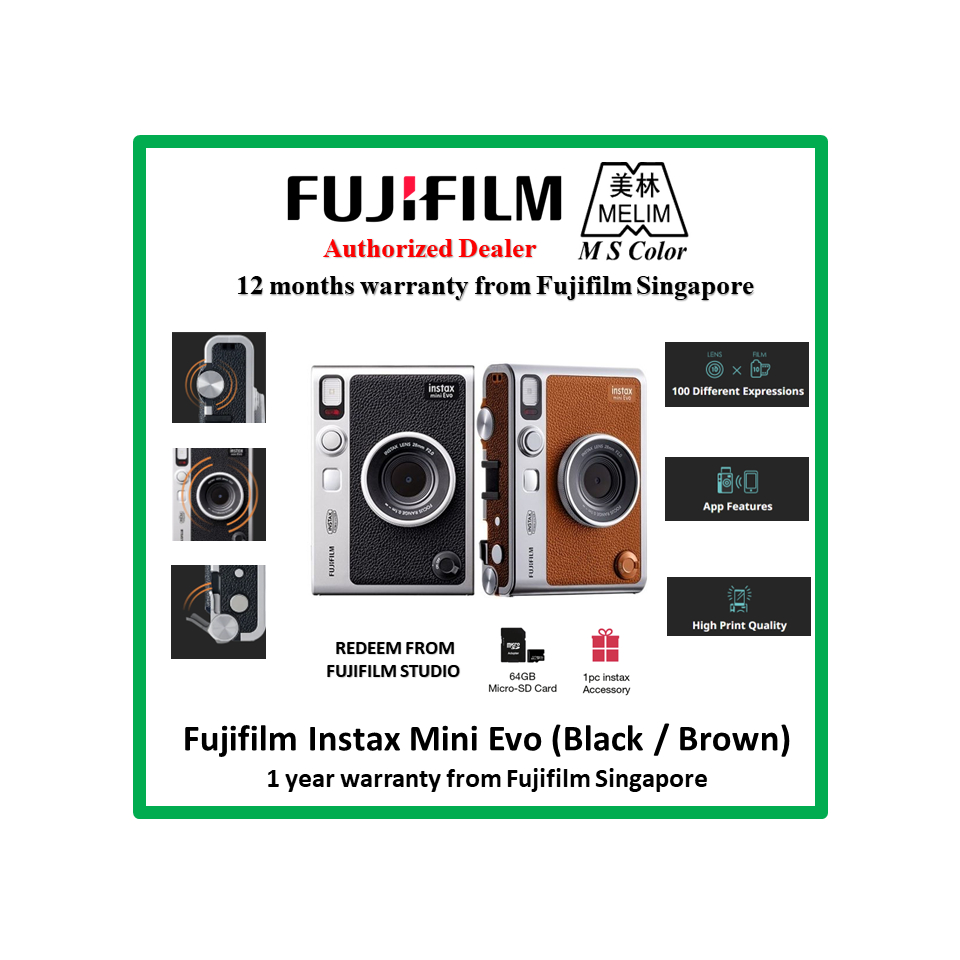 [READY STOCK + FREE GIFTS] Fujifilm Instax Mini Evo Hybrid Instant Film ...