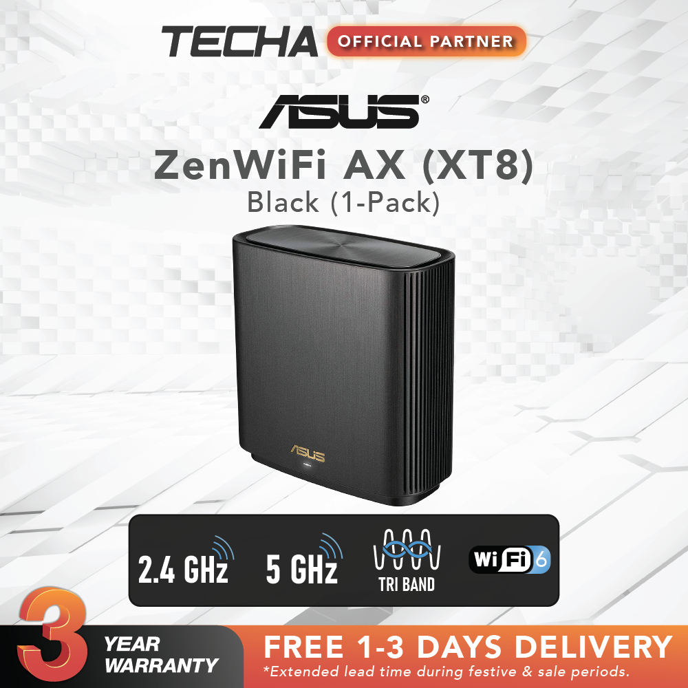 ASUS ZenWiFi AX6600 Tri-Band Mesh WiFi 6 System (Black) (1-Pack ...