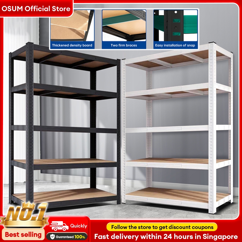 Metal Rack Storage Shelf Adjustable Rack Boltless Shelf Shelving Living ...