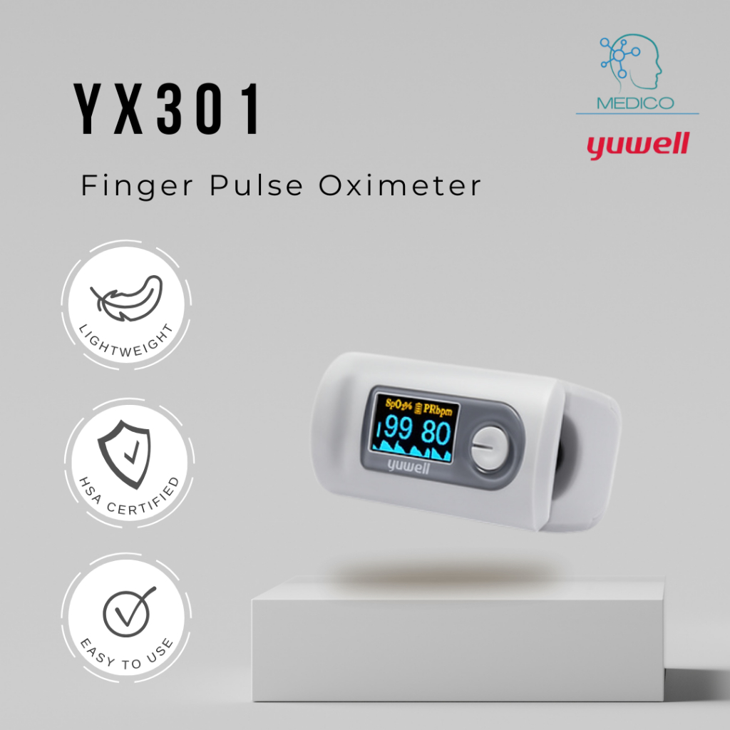 YUWELL - YX301 Portable Finger Pulse Oximeter 鱼跃 - YX301 便携式指尖脉搏血氧仪 | Shopee Singapore