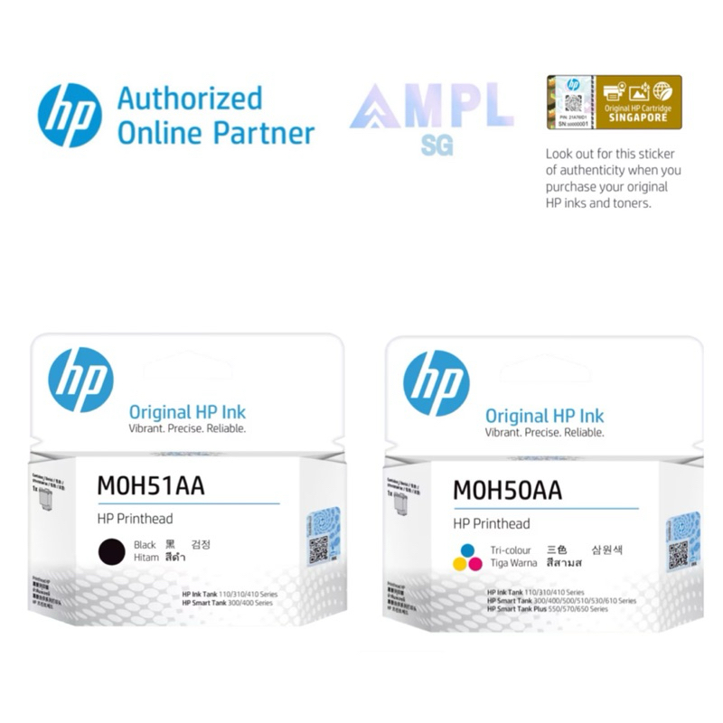 HP Replacement GT Printhead | M0H50A Tri-color | M0H51A Black | Shopee ...
