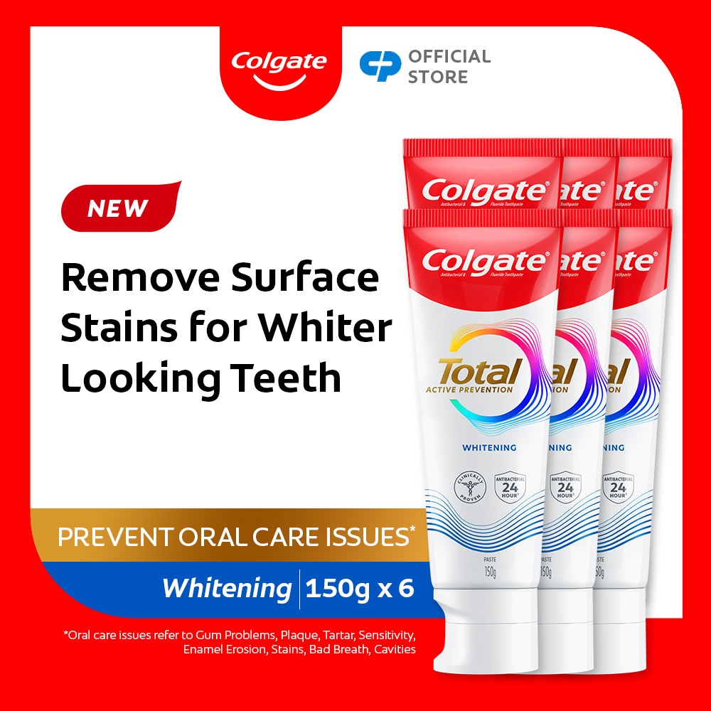 Colgate Total Assorted/Whitening/Charcoal/Sensitivity Gum health150g ...