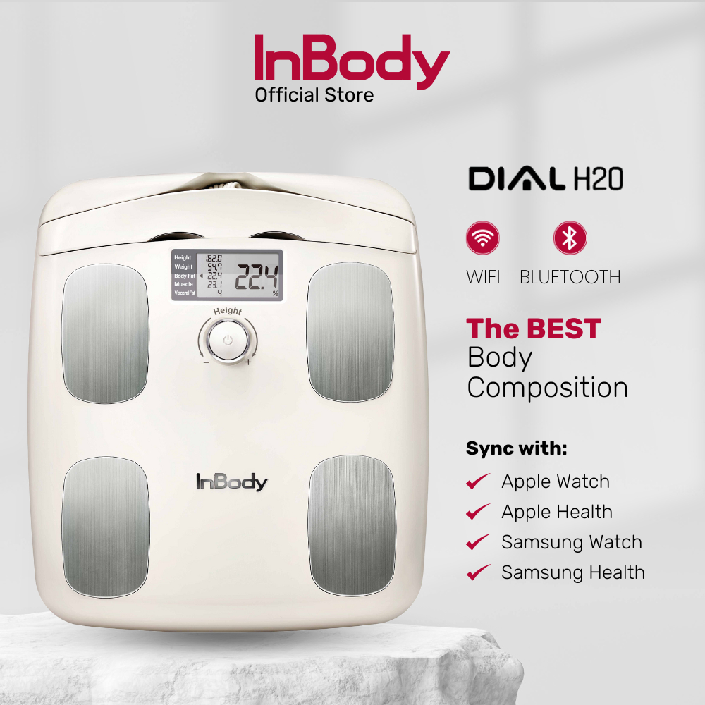 Official Distributor - InBody Dial H20 Smart Body Composition Scale, Body Fat, BMI | Oatmeal ...