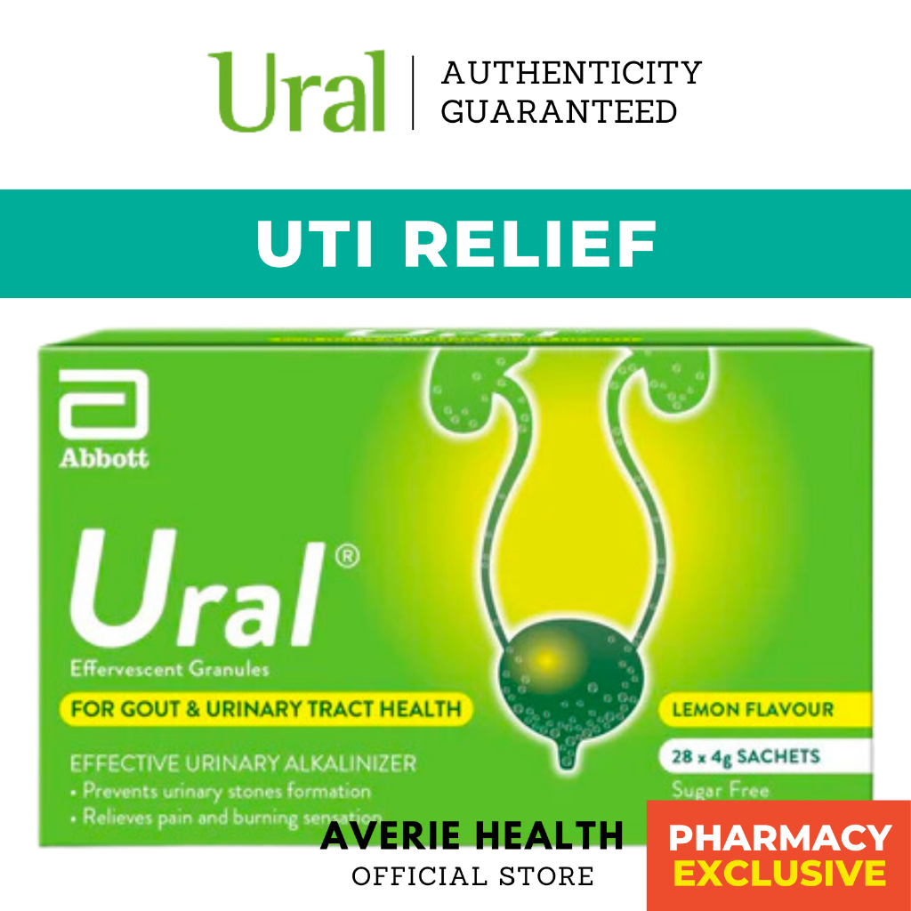 Ural Effervescent Granules 28 Sachets (Lemon) | UTI Relief, Gout ...