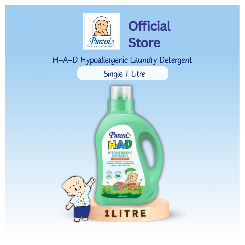 Pureen Hypo-Allergenic Liquid Detergent (H-A-D) 1000ml | Shopee Singapore
