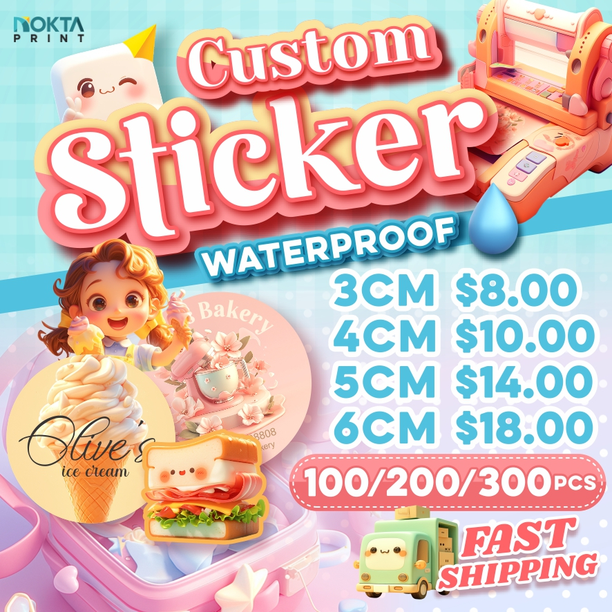 Custom Sticker Labels Printing | 3cm-6cm | Waterproof Sticker | High ...