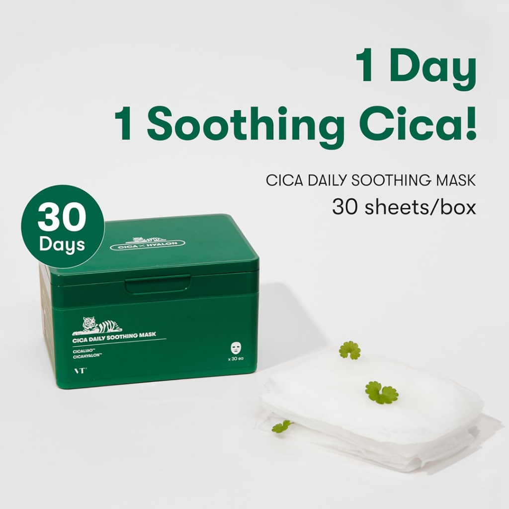 [VT] CICA Daily Soothing Mask 30ea, Sheet mask, Acne care (Cica / Reti ...