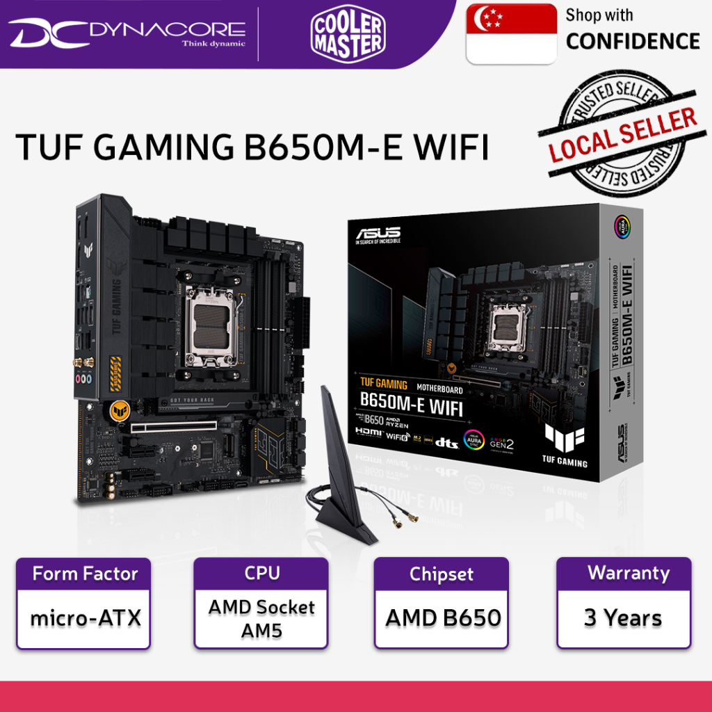 Asus TUF GAMING B650M-E WiFi AMD Socket AMD Wi-Fi 6 M-ATX Motherboard ...