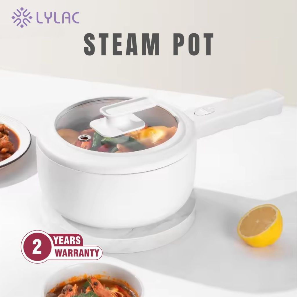 LYLAC Steam Pot Electric Multicooker With Steamer Hotpot Frying Pan ...