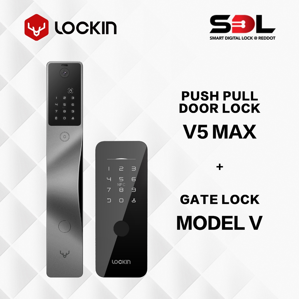 Lockin Door and Gate Digital Lock Bundles, 2 Years Warranty, Include ...