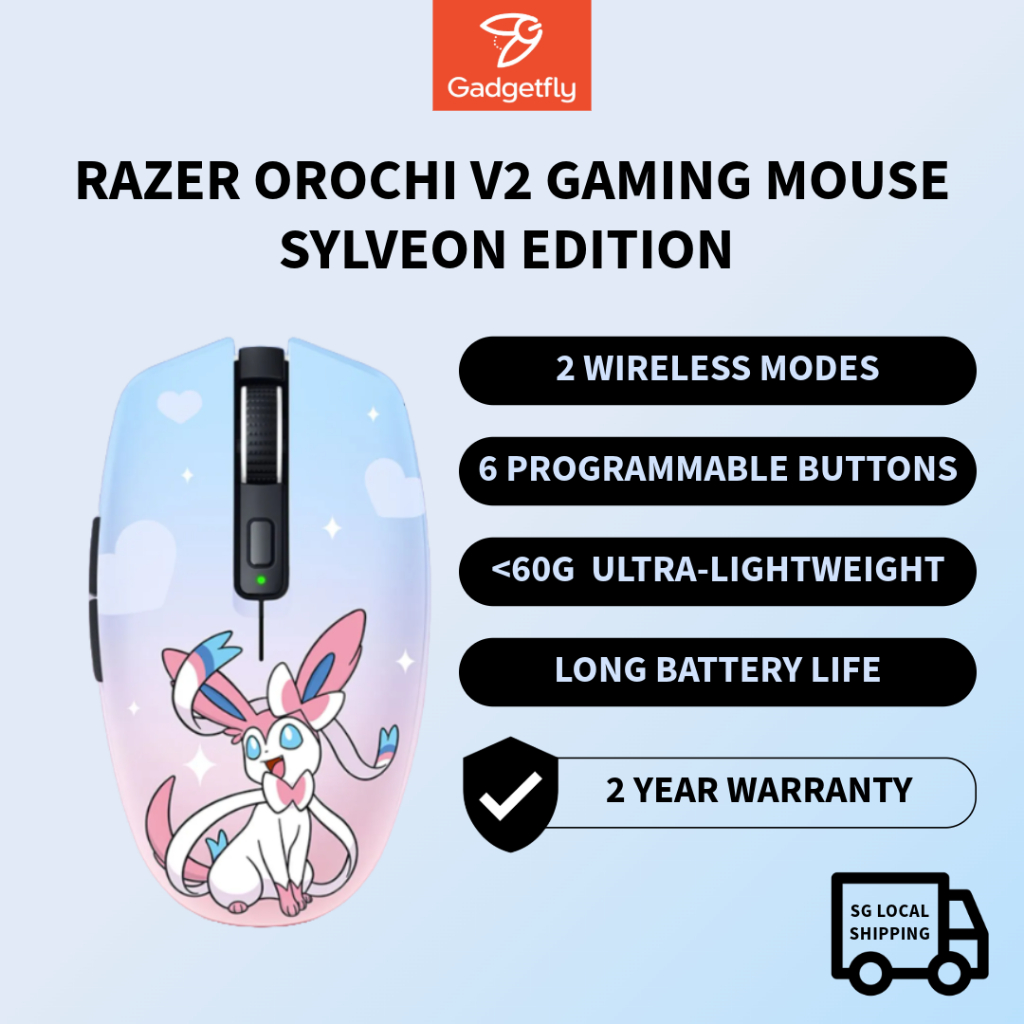 Razer Orochi V2 Pokemon Sylveon Edition - Wireless Gaming Mouse ...