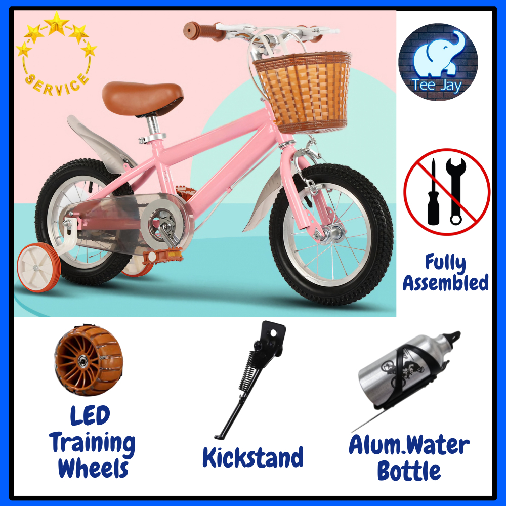 SG Kids Bicycle Fully Assembled Vintage Kids Bike with Training Wheels ...