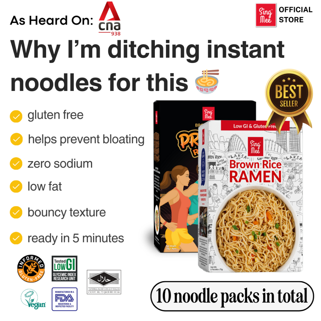 SingMee® Ramen Noodles MIX BUNDLE, Gluten Free, Halal, Noodles, Low Fat ...
