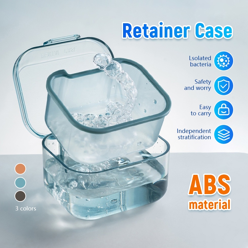 Three-layer dental retainer case invisible braces holder orthodontic ...