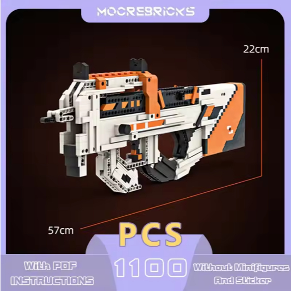 1100Pcs Building Bricks P90 Model – Fully Automatic Rubber Band ...
