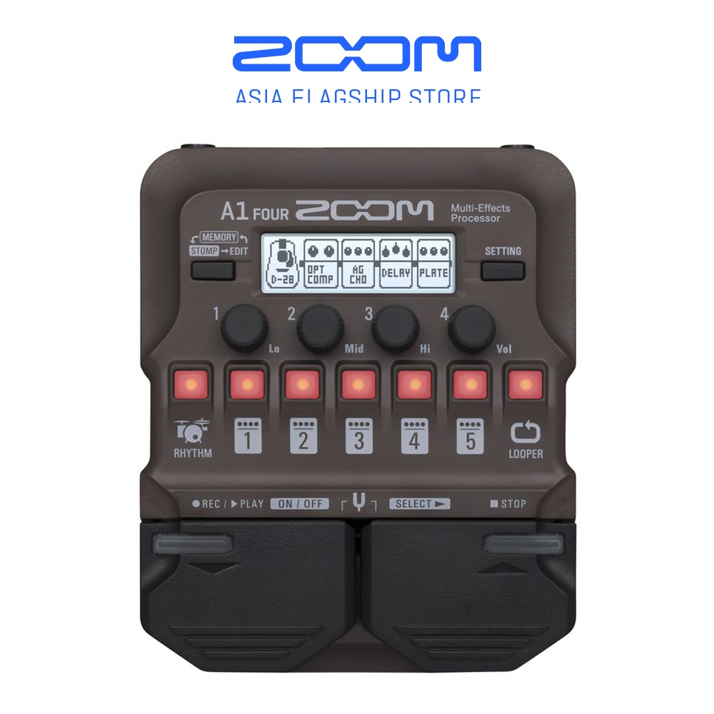 Zoom A1 Four Acoustic Instrument Multi-Effect Processor Pedal | Shopee ...