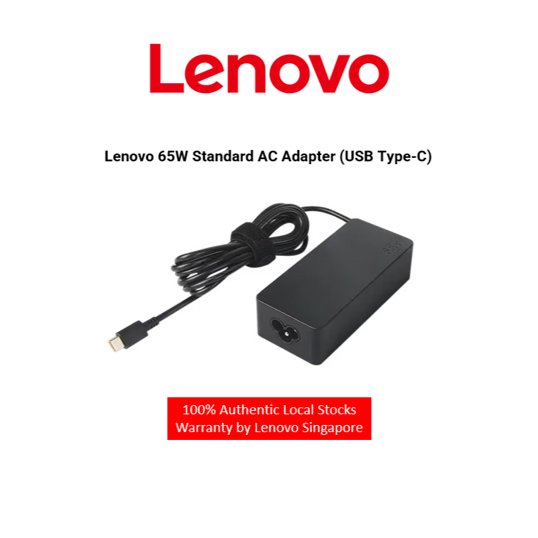Lenovo 65W Standard AC Adapter (USB Type-C) 4X20M26276 | Shopee Singapore