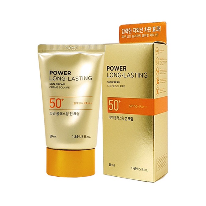 The Face Shop Power Long Lasting Sun Cream 50/80ml (SPF50+) | Shopee ...