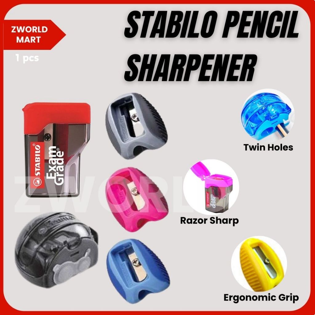 Stabilo 4528 Twin Holes Pencil Sharpener & STABILO C4538 Exam Grade ...
