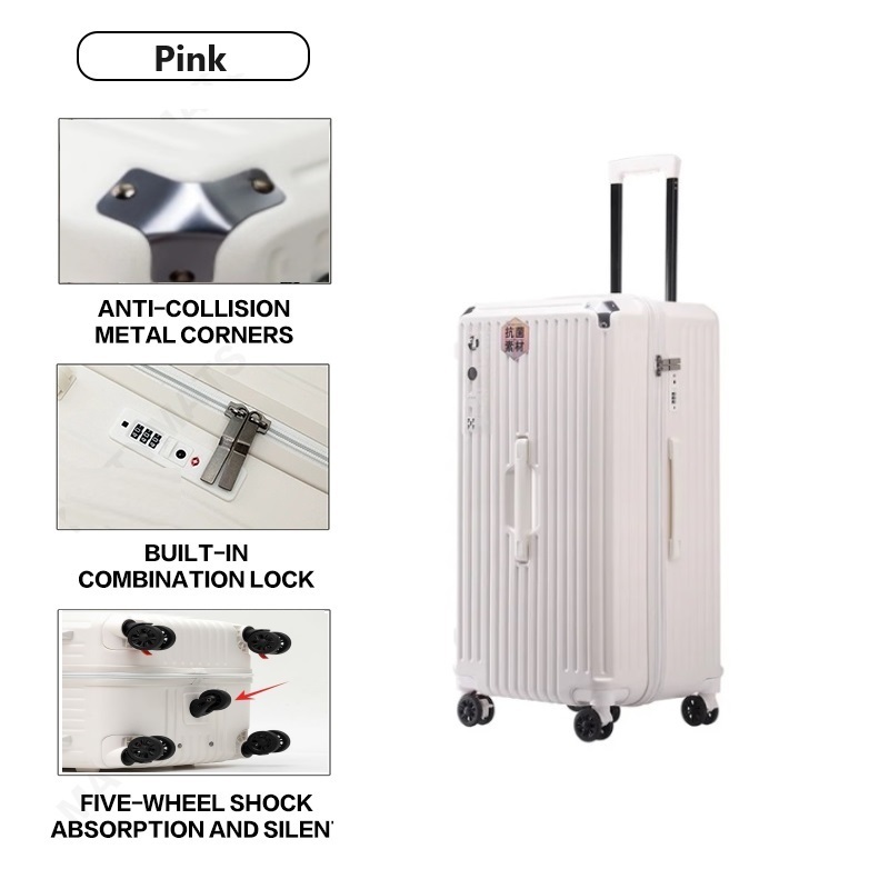 Luggage Travel Bag Suitcase Front Opening Boarding Case Small Trolley ...