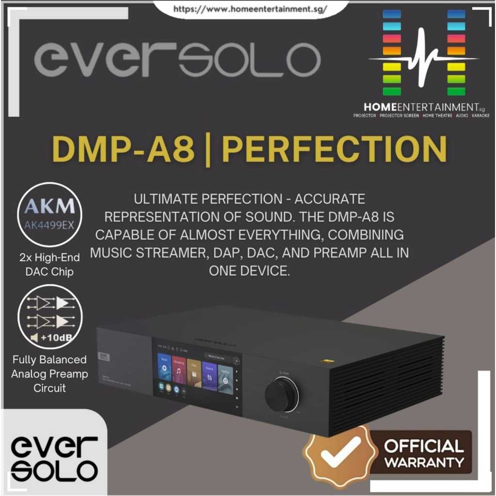 Eversolo DMP-A8 | Eversolo A8 | High-End AKM DAC Streamer | Supports Tidal Connect Spotity Apple ...