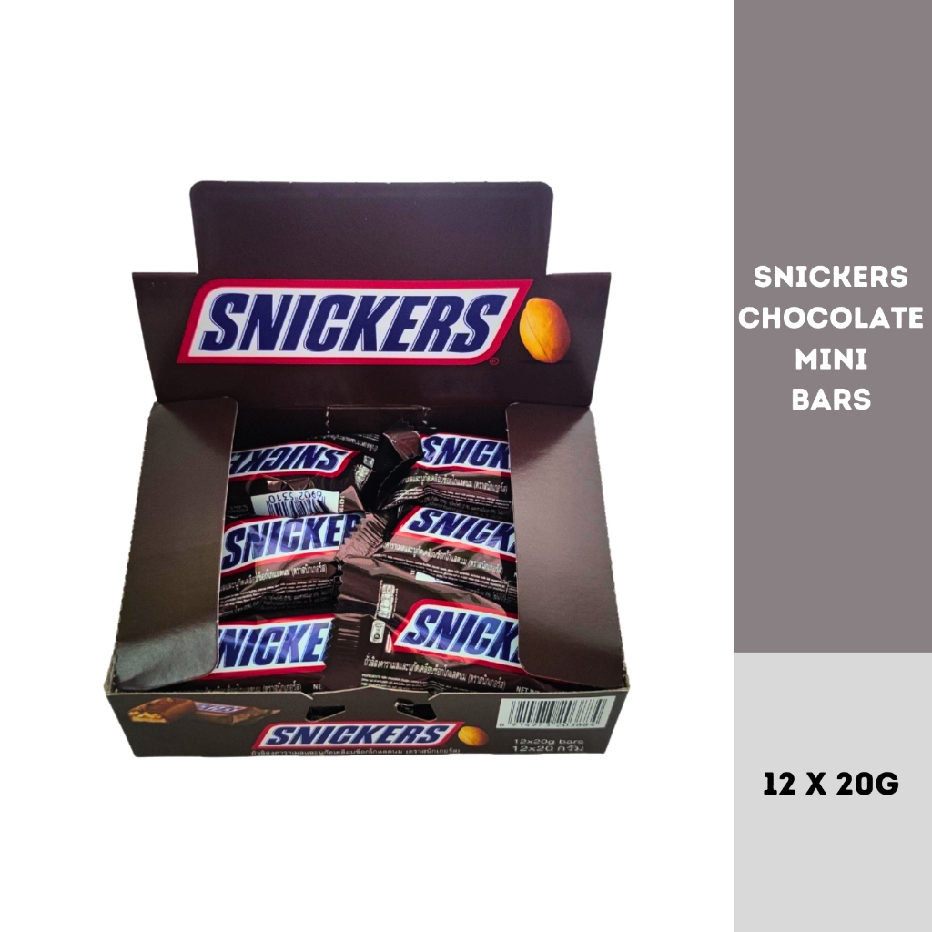 Snickers Chocolate Mini Bars 12 x 20g | Shopee Singapore