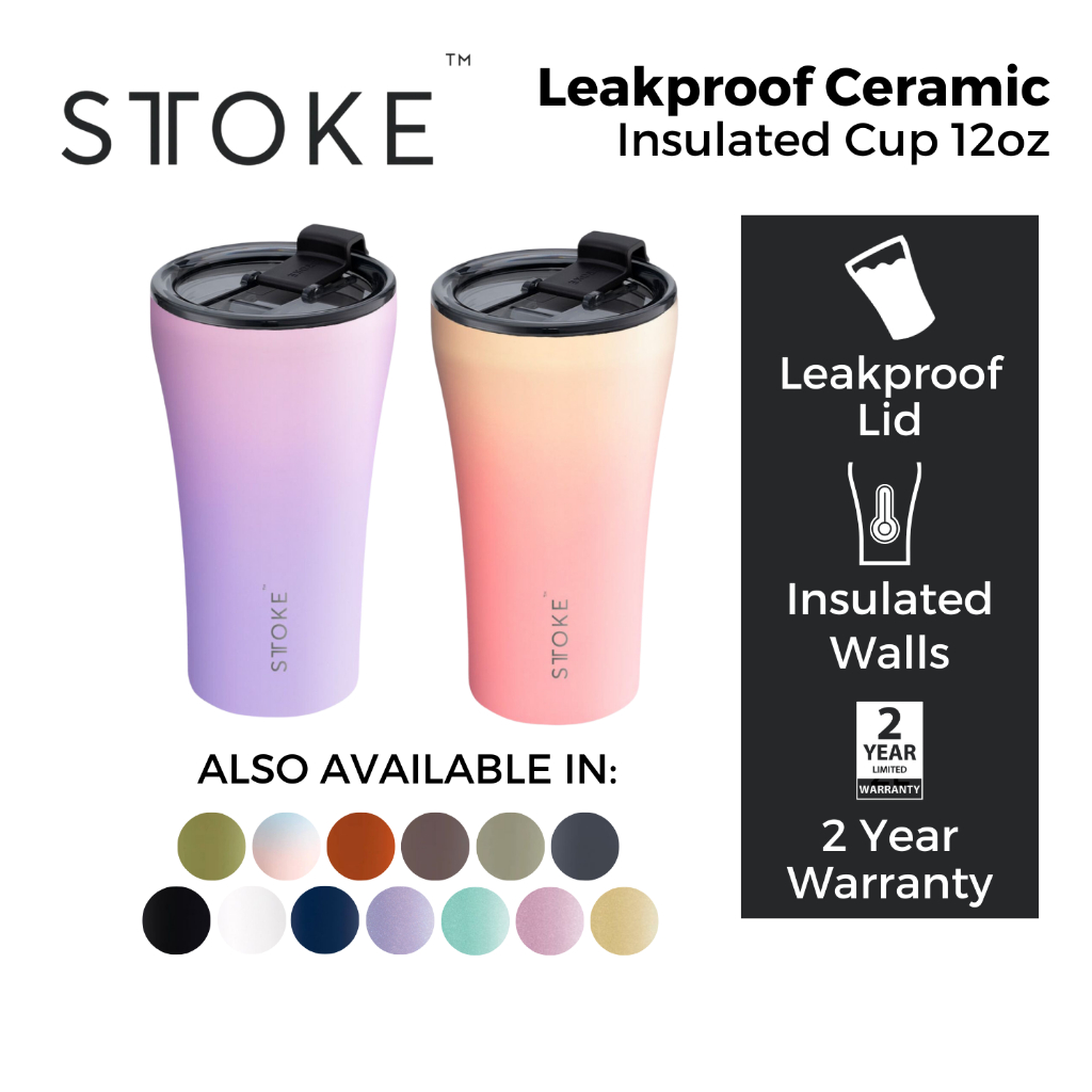 STTOKE Leakproof Classic Ceramic Insulated Cup 12oz | Shopee Singapore