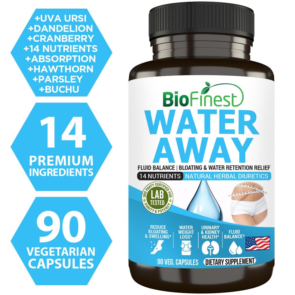 Biofinest Water Away Supplement - Natural Diuretics Fluid Balance Water ...