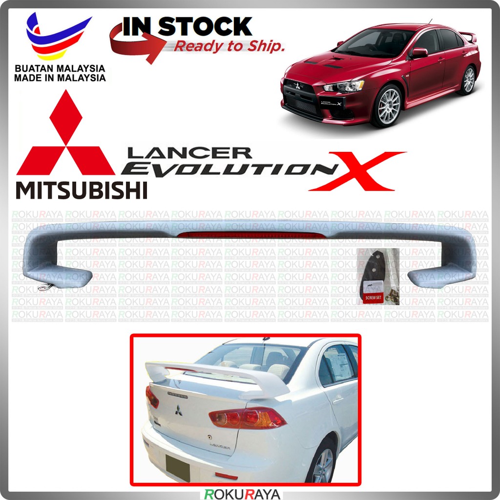 Mitsubishi Lancer GT Evolution X 10 Original ABS Plastic Rear Back ...